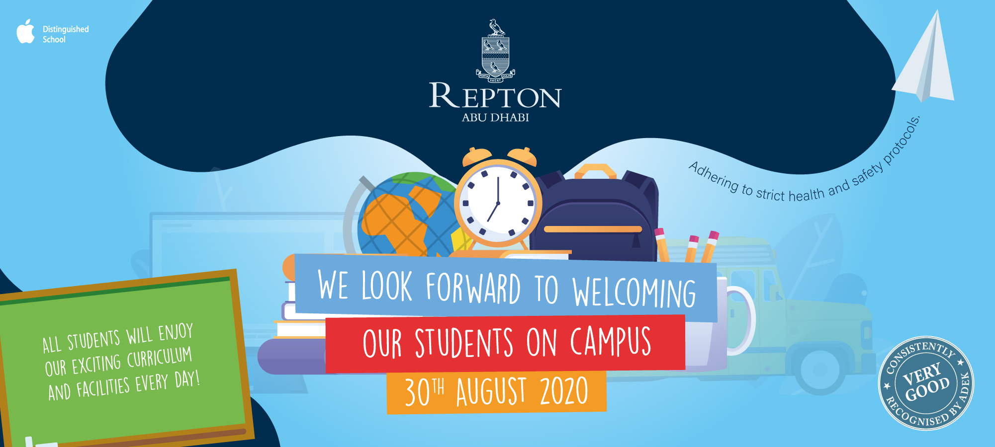 Repton Abu Dhabi to Re-open – August 30th, 2020 - Repton School Abu Dhabi